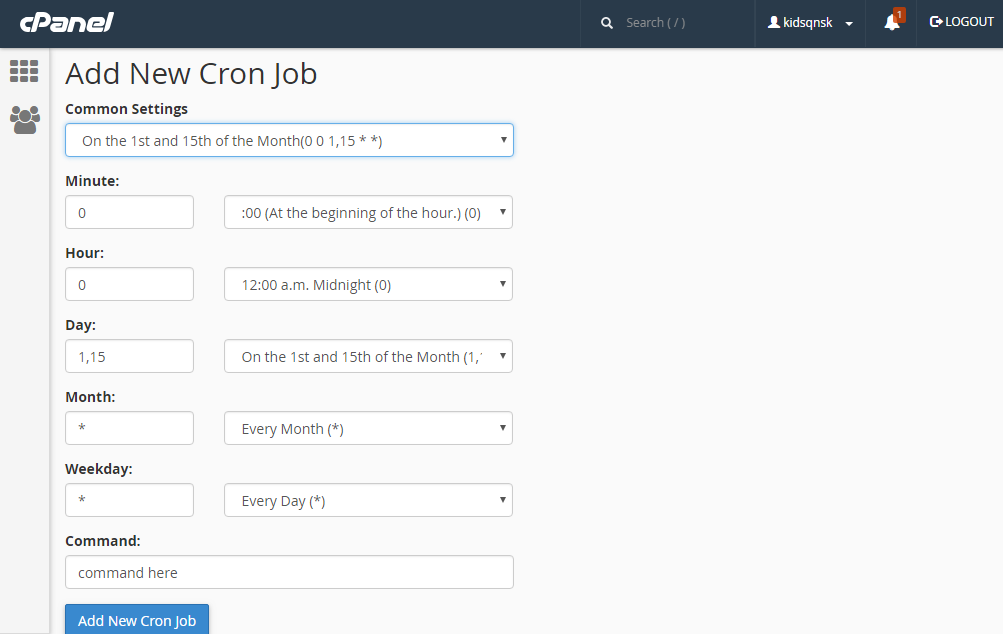 How to Set Up Cron Jobs using the cPanel Hosting Control Panel