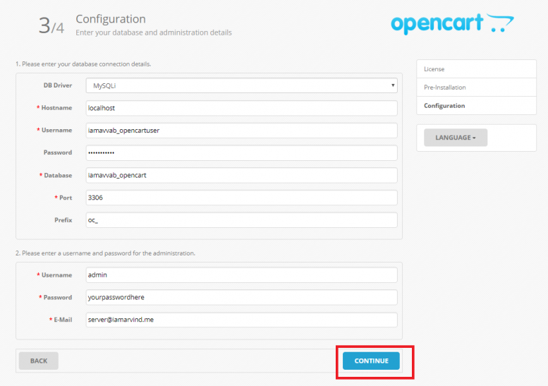 How to Install OpenCart using cPanel
