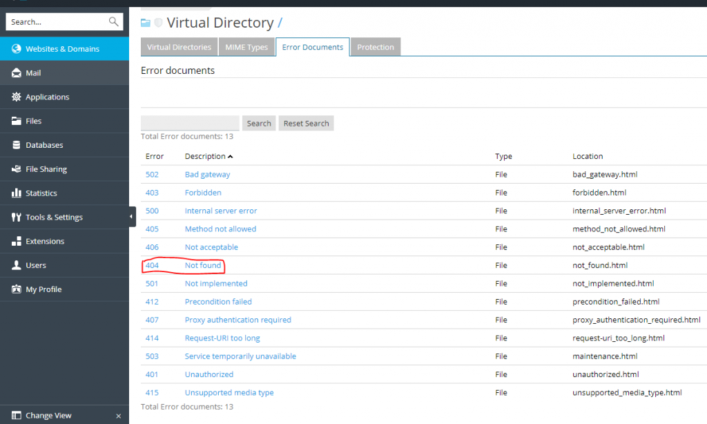 How to Set Up Custom Error Pages on Windows Servers for a Site in Plesk