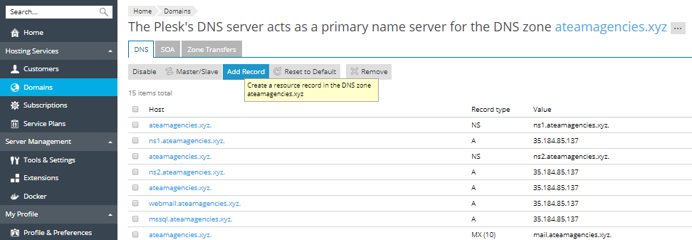 How to Configure Custom Name Servers for Windows Hosting Accounts in Plesk