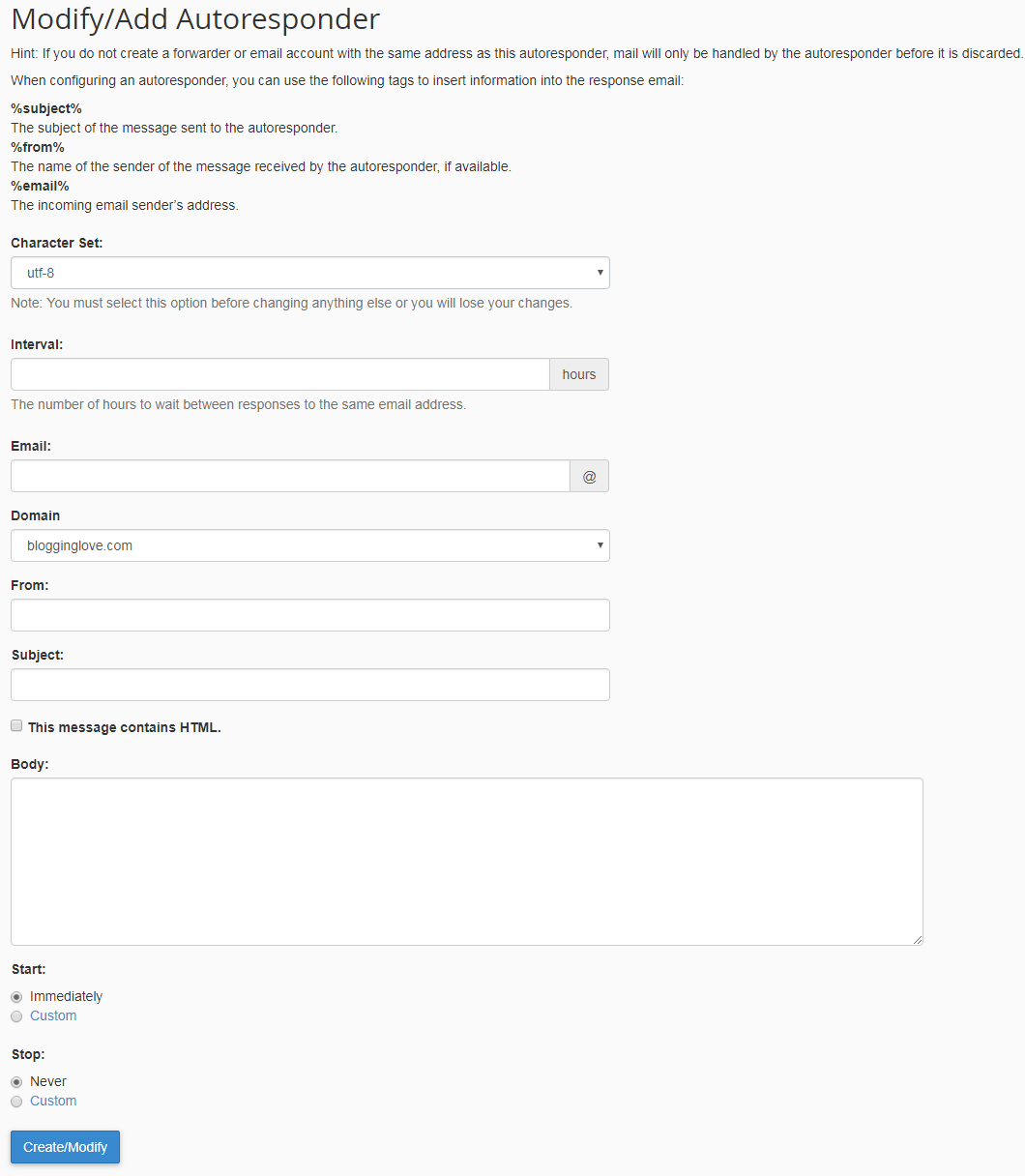 How to Setup an Email AutoResponder Using cPanel