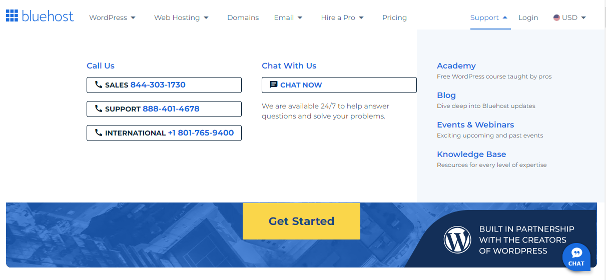 How to contact Bluehost Customer Support - Contact List 2025
