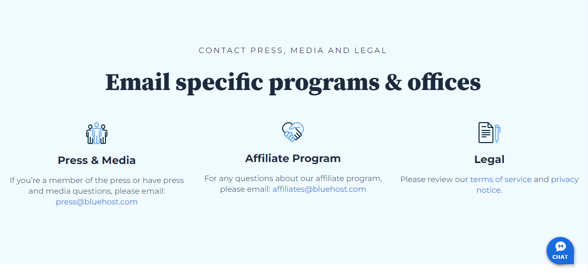 How to contact Bluehost Customer Support - Contact List 2025