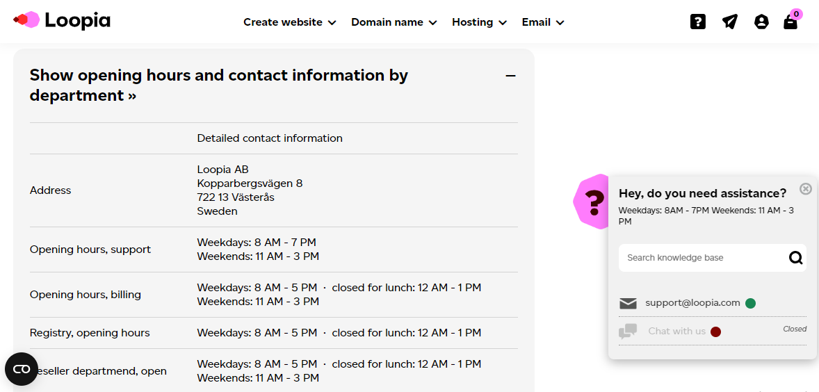 How to Contact Loopia Customer Support - Contact List 2025