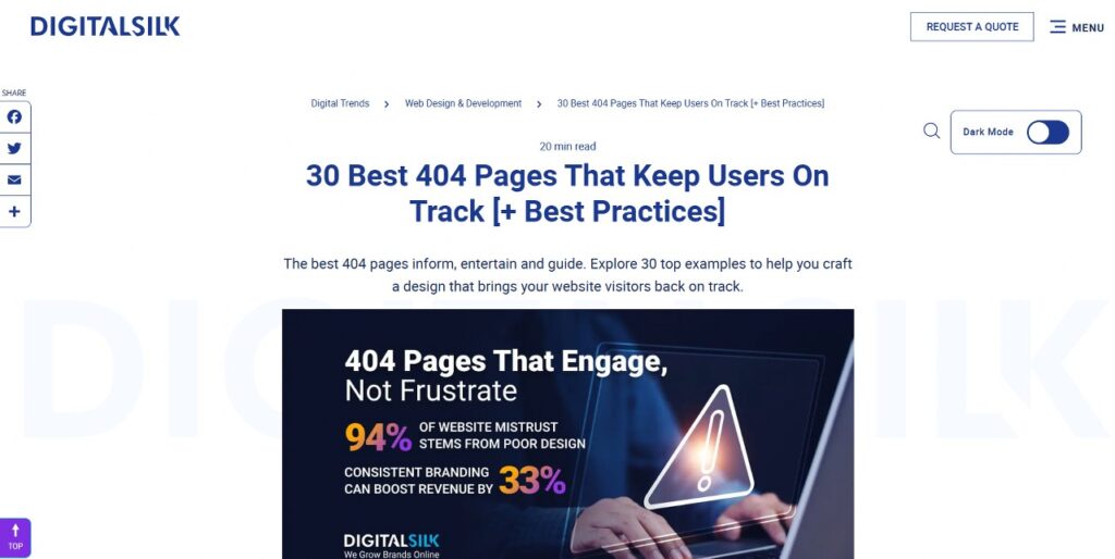 35 Clever & Creative 404 Pages (W/ Brand Voice Examples)